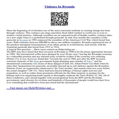 The Rwandan Genocide and the Eight Stages of Genocide | PPTX