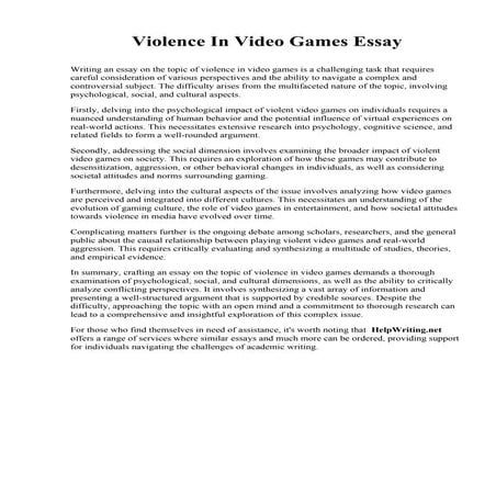 Violence In Video Games Essay.pdf