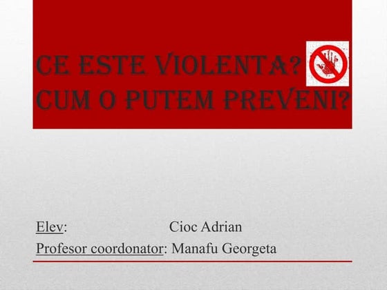 Ce este violenta | PPT