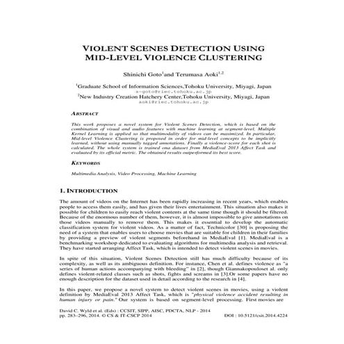 A fully integrated violence detection system using CNN and LSTM
