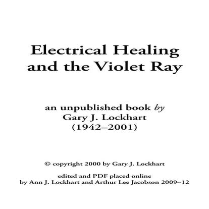 Electrical Healing & The Violet Ray | PDF | First Aid | Injuries