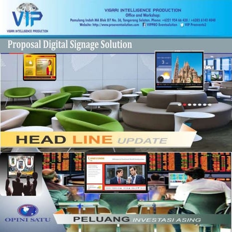 Proposal Digital Signage For All Industry, Goverment and Party | PDF