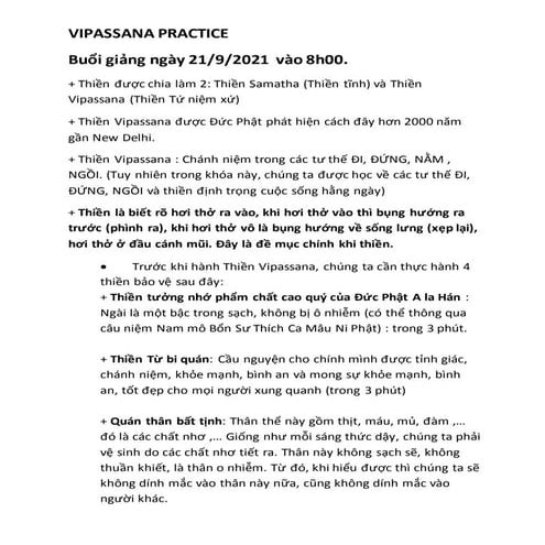 Vipassana practice | PDF