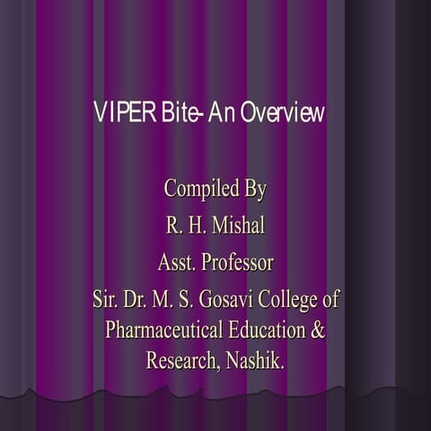 Viper Bite An Overview | PPT