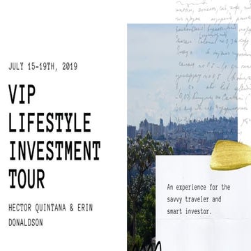 Vip lifestyle investment tour rev1 | PPT