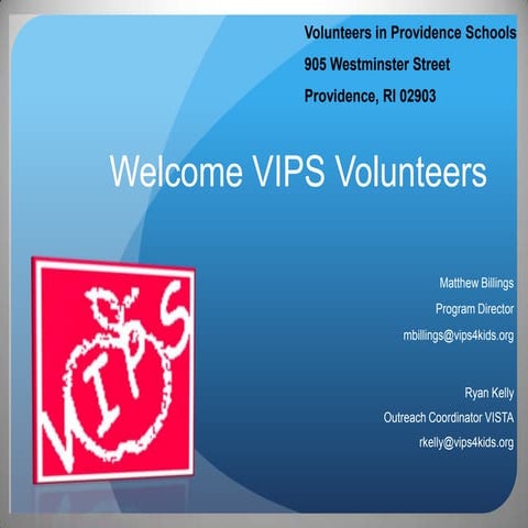 VIPS Volunteer Orientation | PPT
