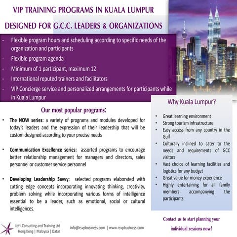 VIP Training Programs in Kuala Lumpur | PPT