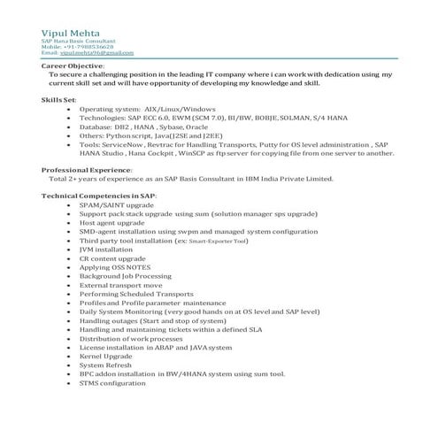 Vipul mehta cv | DOCX