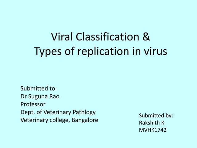 Baltimore classification of viruses presentation | PPTX