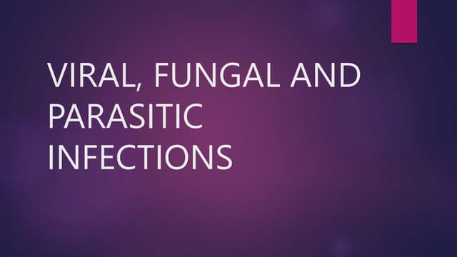 Viral Fungal And Parasitic Infections Pptx