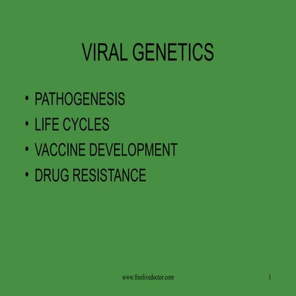 Viral Genetics | PPT