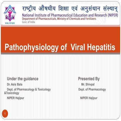 Viral hepatitis :- Pathophsiology of Hepatitis B | PPTX