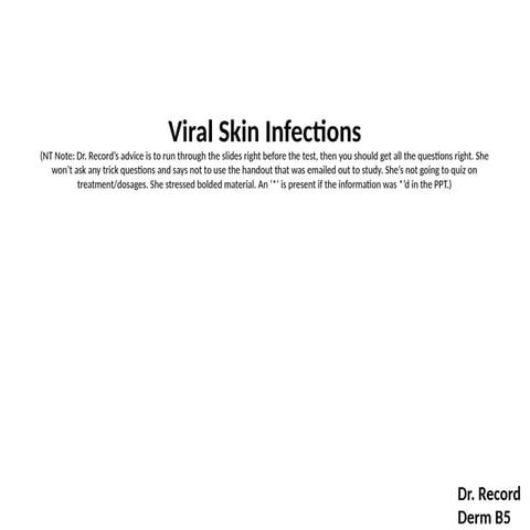 Viral Skin Infections Clinical Pathology Study Questions_Mari-Alina ...