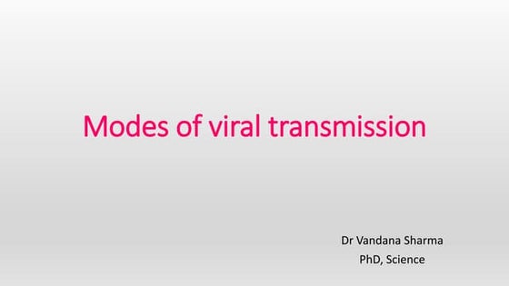 Transmission of plant viruses | PPT