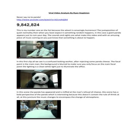 Viral video analysis by ryan stapleton | DOC | Video Software ...