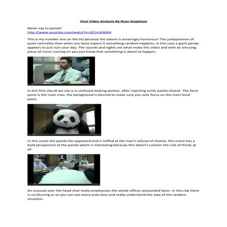 Viral video analysis by ryan stapleton | PDF