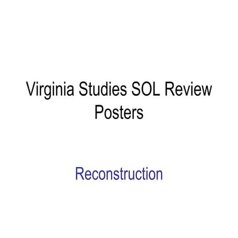 Virginia Studies Sol Review Posters Reconstruction | PPT