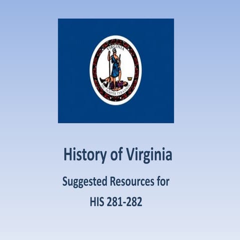 Virginia history: Library instruction | PDF