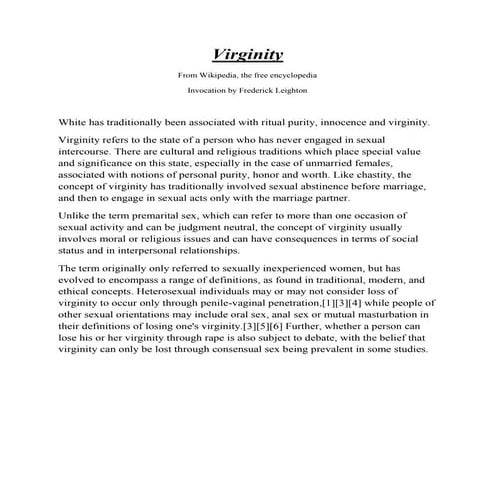 Virginity - A Forensic Medicine perspective | PPTX