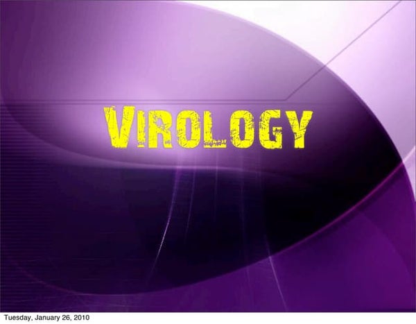 Virology lecture 1 introduction | PPT Virology lecture 1 introduction | PPT
