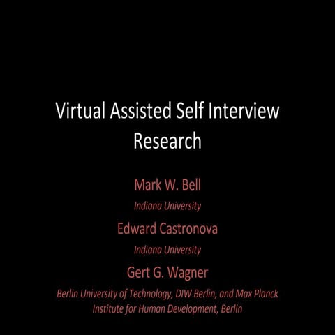 Virtual Assisted Self Interview Research | PPT
