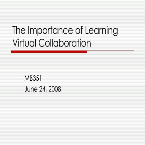 Virtual Collaboration II | PPT