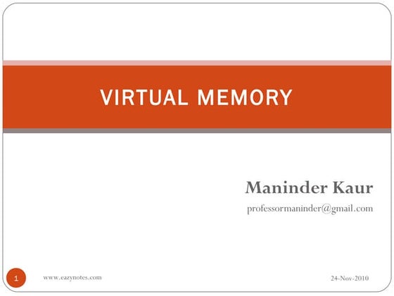 Virtual memory ppt | PPT