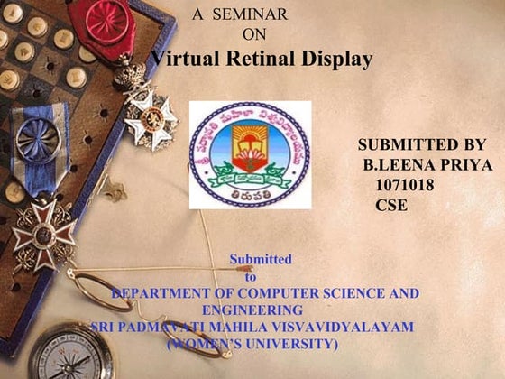 Virtual retinal display ppt | PPT | 3-D Graphics | Computer Software ...