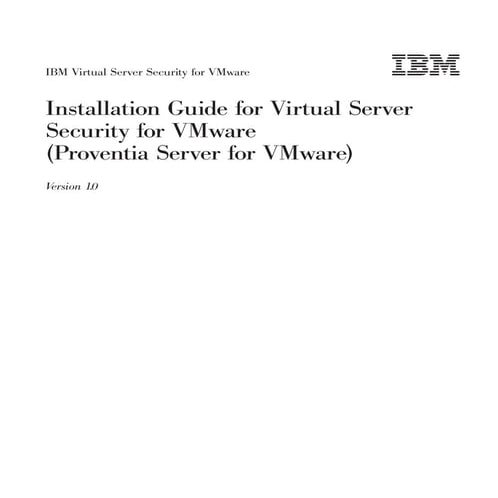 Virtual Server Security for VMware: Installation Guide | PDF | IT and ...