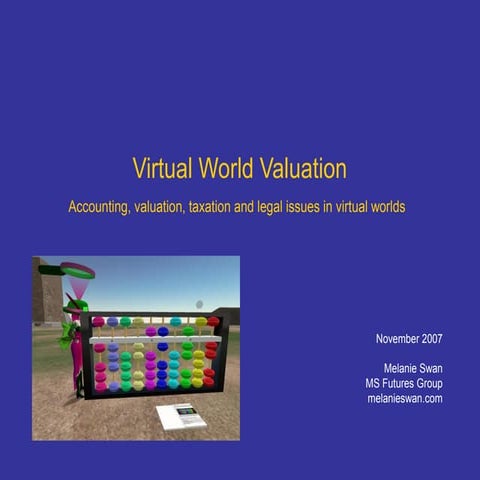 Virtual worlds economy | PPT