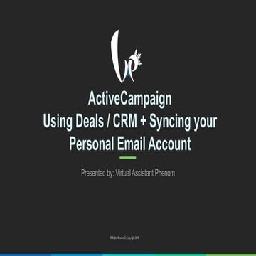 Virtual Assistant Phenom | Active Campaign Using Deals/CRM and Syncing Your Personal Email ...