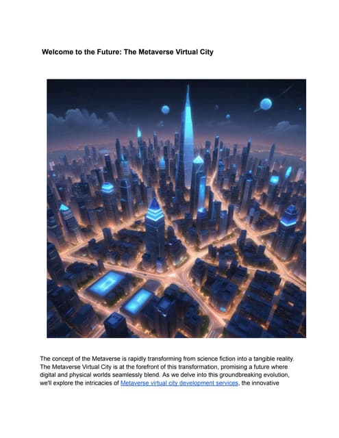 Metaverse Development The Future of Digital Interaction | PDF