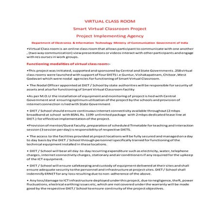 Virtual class room | DOCX