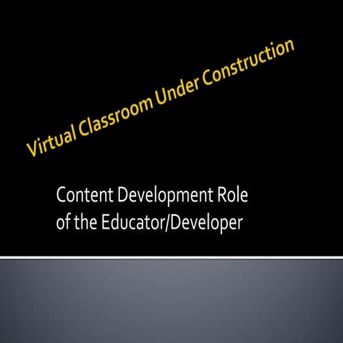Virtual classroom under construction | PPT