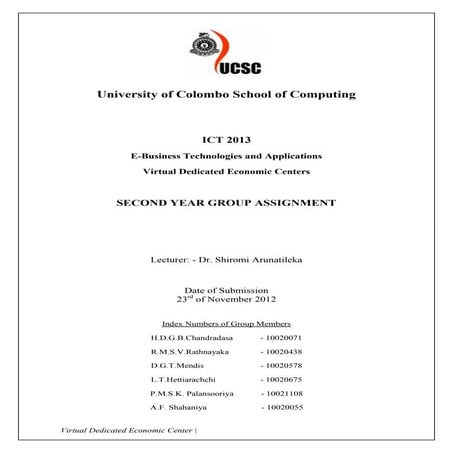 Virtual Dedicated Economic Centers [VDECs] | PDF