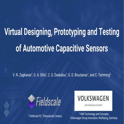 Virtual Prototyping and Testing of Automotive-Capacitive Sensors | PPT