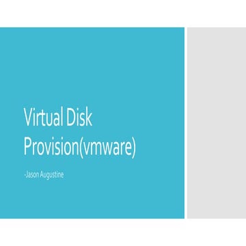 Virtual Disk Provision Policy | PPT