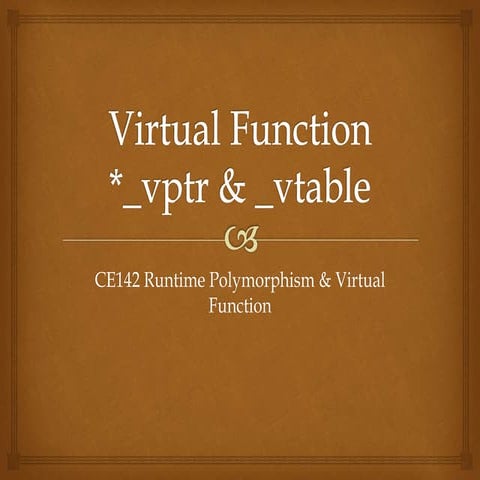 Virtual Function In C Pure Virtual Function Pptx Programming Languages Computing