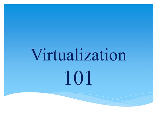 Virtualization Ppt