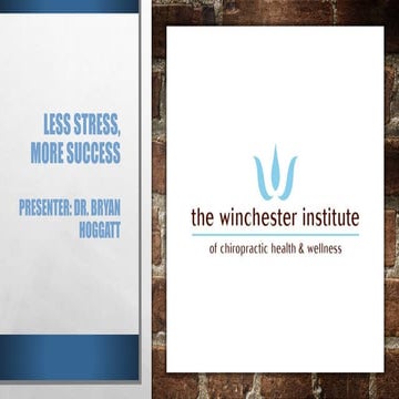 Less Stress, More Success | PPTX