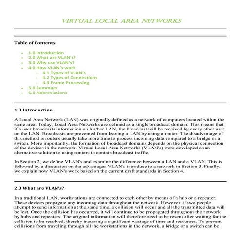 Virtual local area networks | PDF