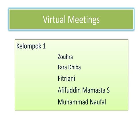 Virtual meetings | PPTX