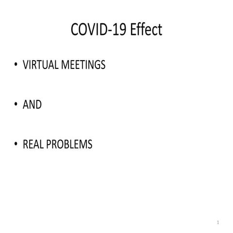 Virtual meetings and real problems | PPTX