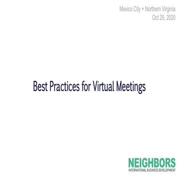 Virtual Meetings Best Practices Pptx