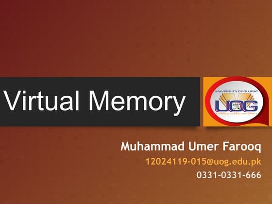Virtual memory ppt | PPTX