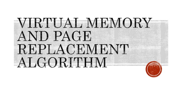 Page replacement algorithms | PPTX