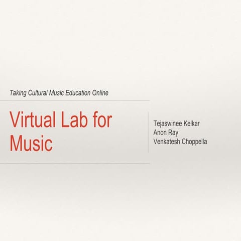 Virtual music lab presentation | PPT
