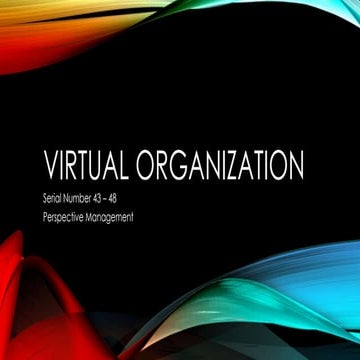 Virtual organization | PPTX