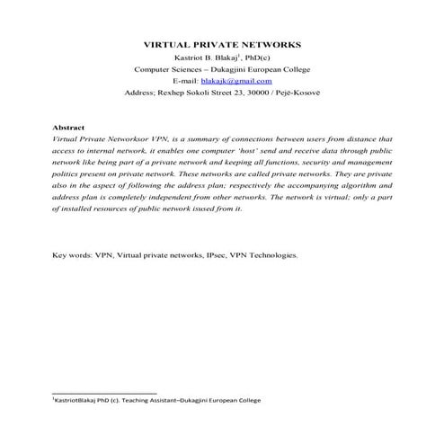 Virtual private networks | PDF | Computer Networking | Computing