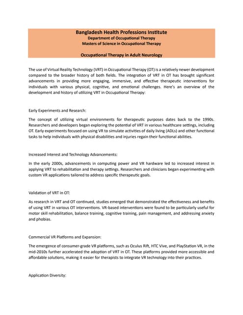 contexts and environments in occupational therapy | PPTX